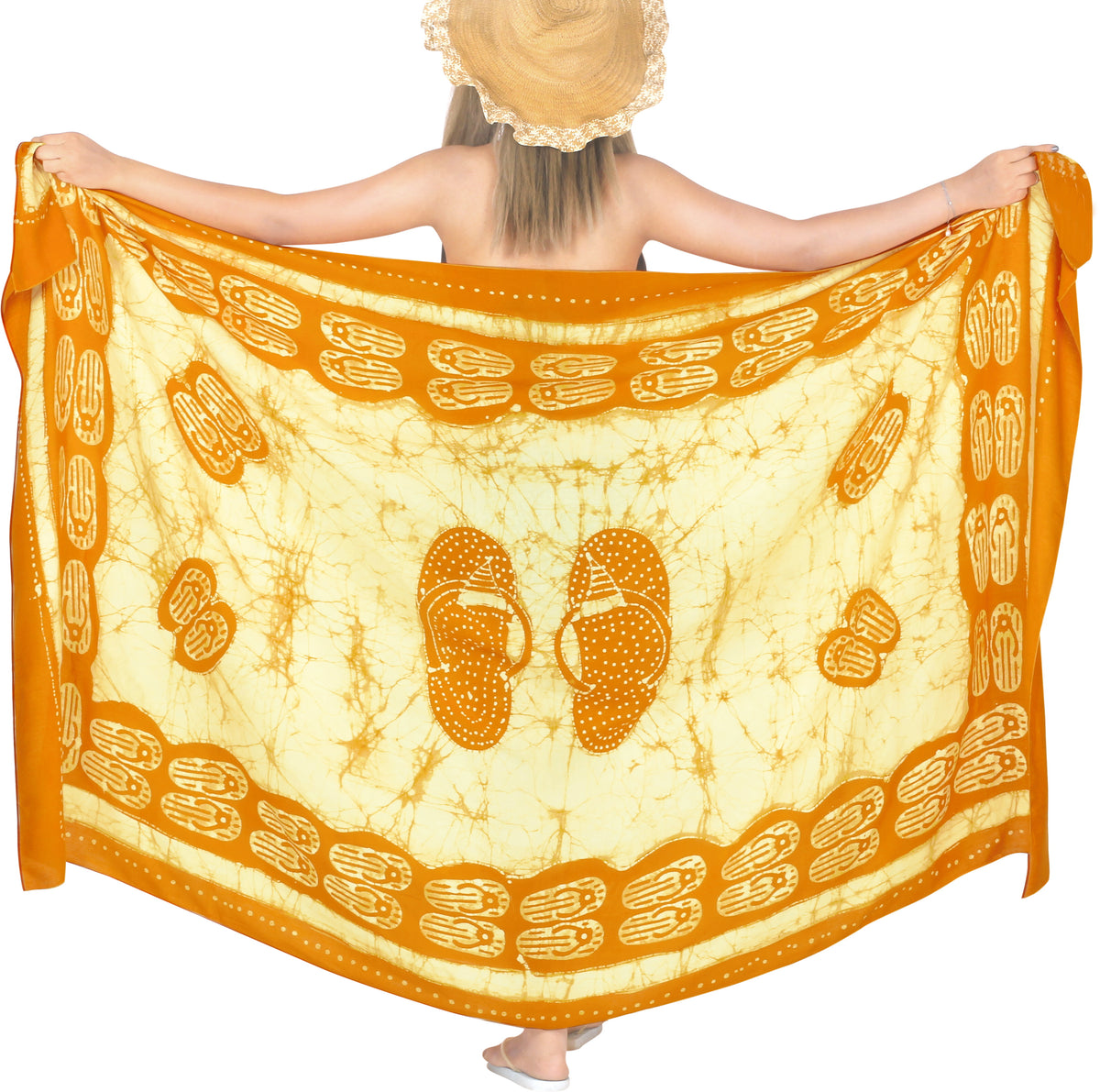 La Leela Rayon Batik Flip Flop Bikini Beach Wrap Sarong | Beach ...