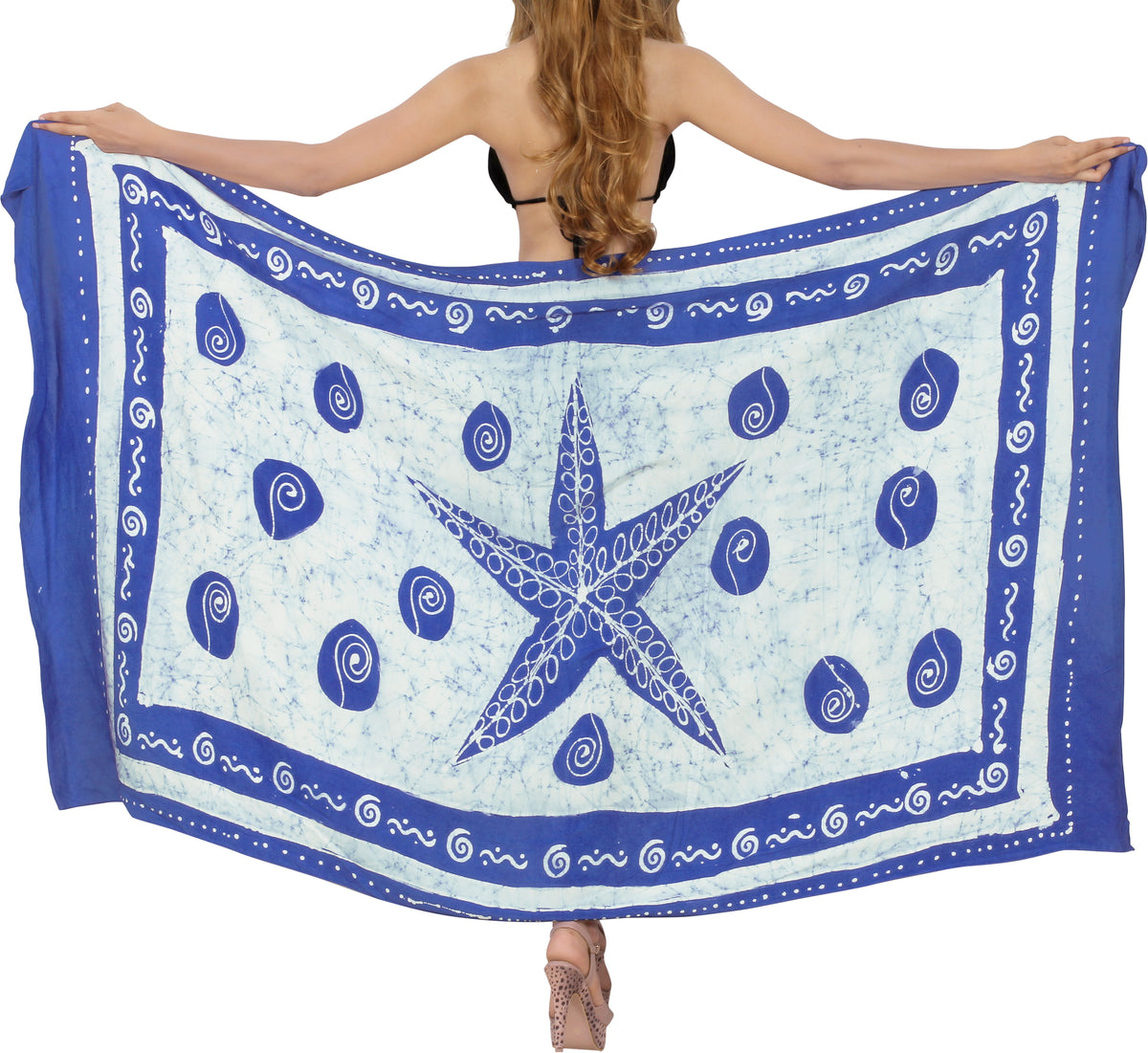 La Leela Rayon Batik Star Bikini Beach Wrap Sarong | Beach Hawaiian ...