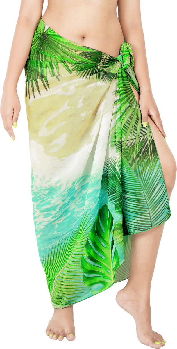 Embrace Paradise's Serenity Sheer Beach Wrap For Women | Beach Hawaiian ...