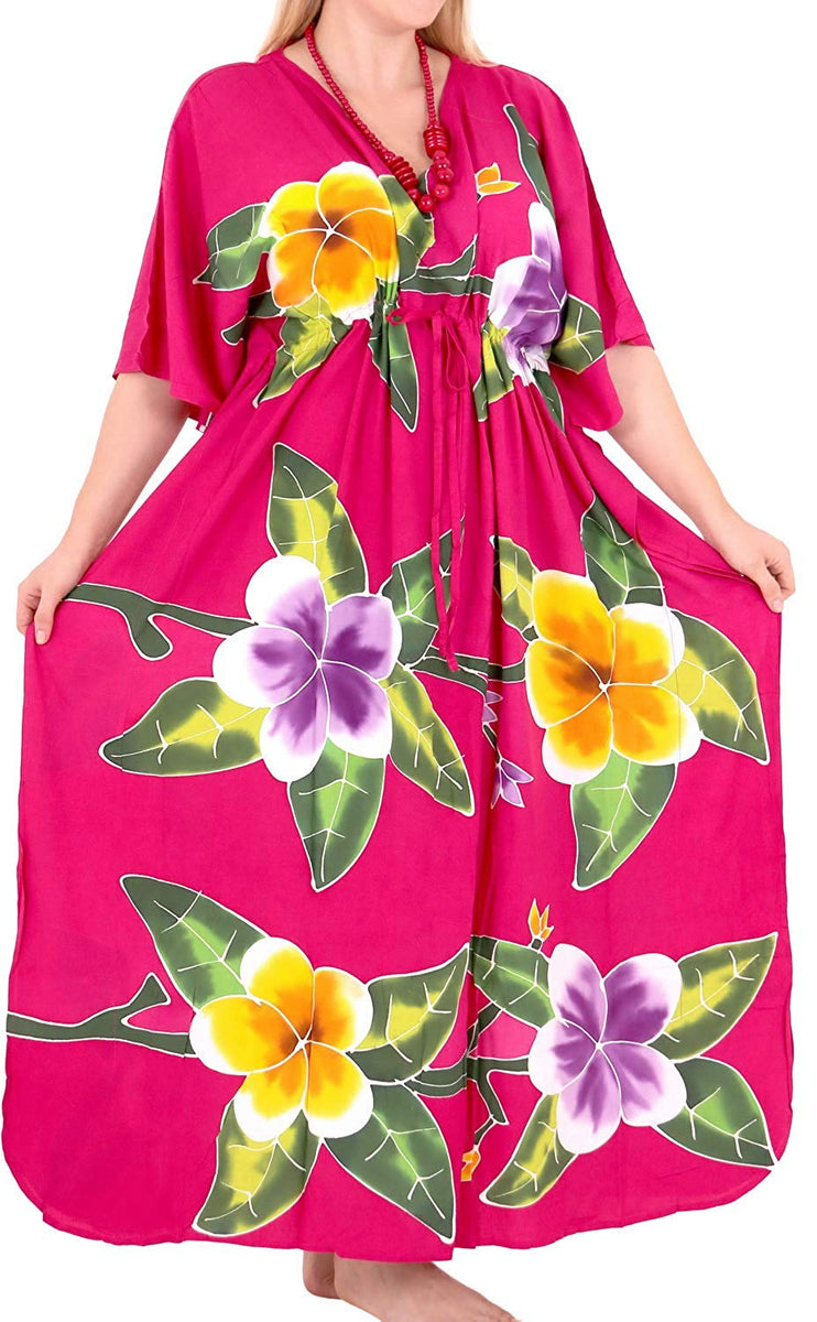 Women's Beachwear Swimwear Rayon Cover ups Aloha Swimsuit Caftans Multi ...