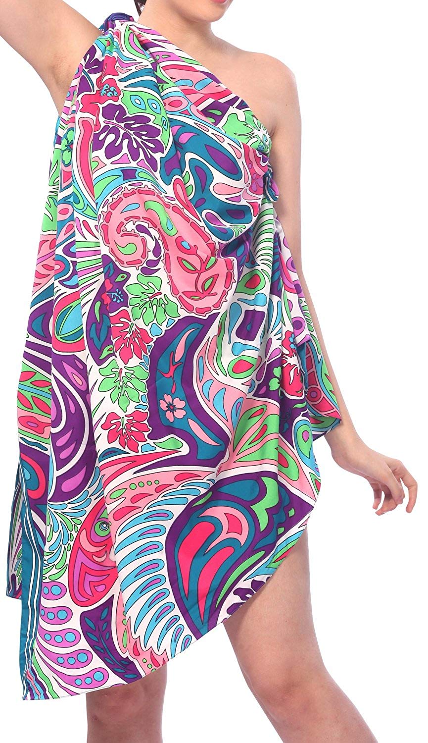 LA LEELA Women Beachwear Bikini Wrap Cover up Swimwear Bathing Suit 28 ...