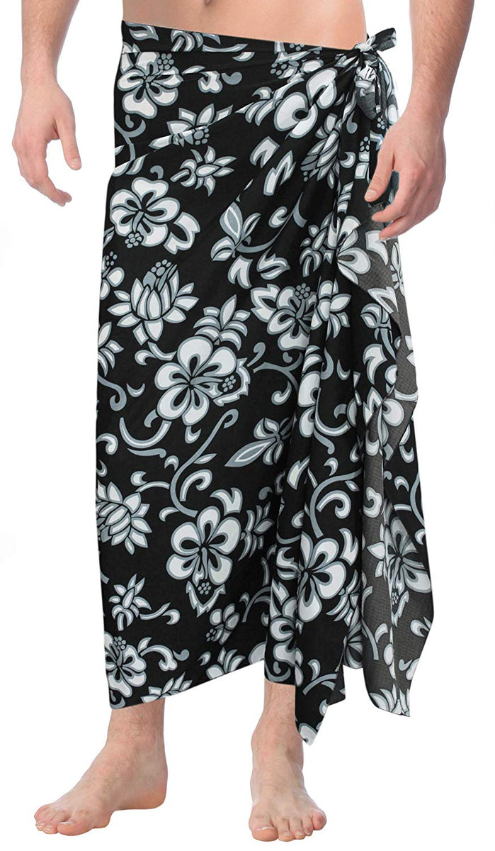 LA LEELA Beach Wear Mens Sarong Pareo Wrap Cover ups Bathing Suit ...